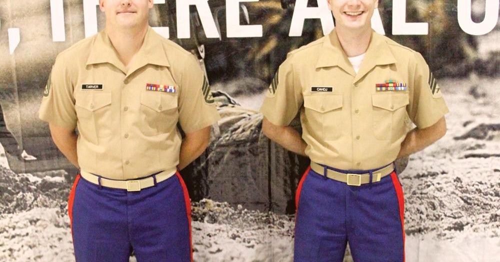 On duty with the USMC recruiters: Changing of the guard at the local ...