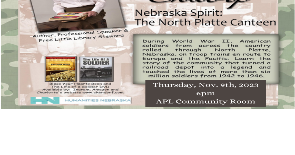 Humanities Nebraska Speaker to Appear at Alliance Public Library