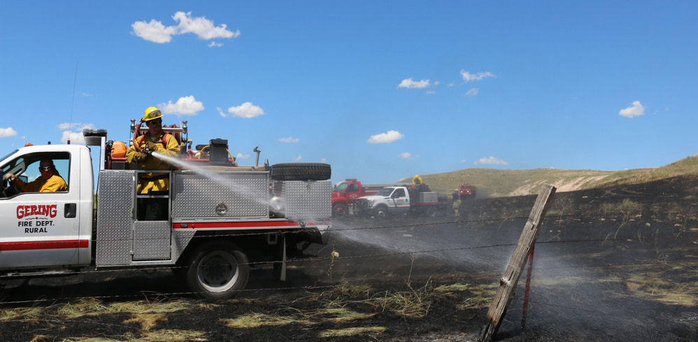 Uncontrolled grass fire