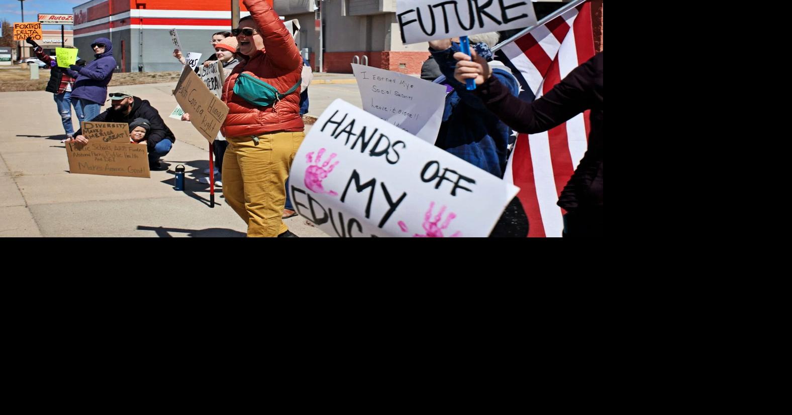 Scottsbluff 'Hands-Off' protest draws more than 100 people