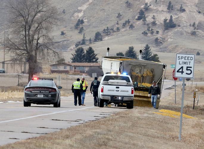 Gering streets blocked off after grain spill