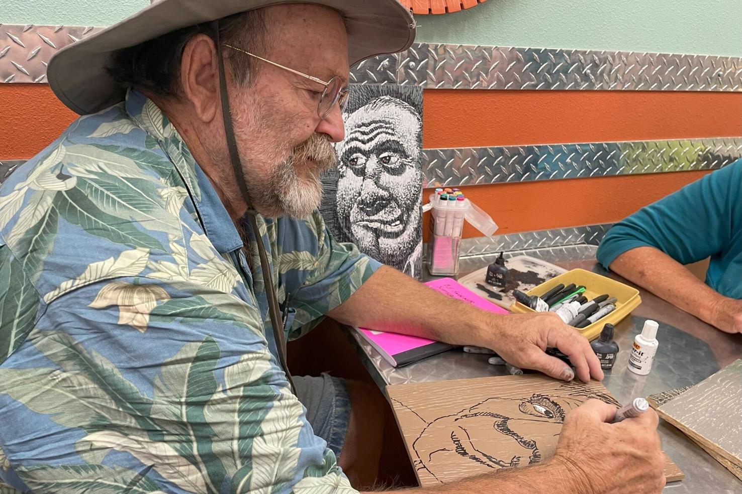 Uncommon canvases: Bill Snocker incorporates recycled materials in artwork