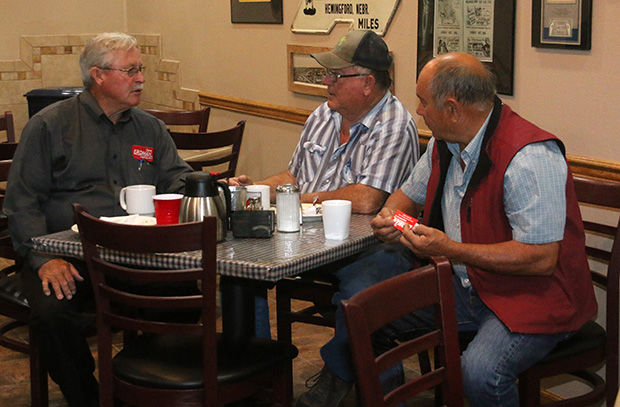 Steve Erdman, candidate for Nebraska Legislature, visits Hemingford
