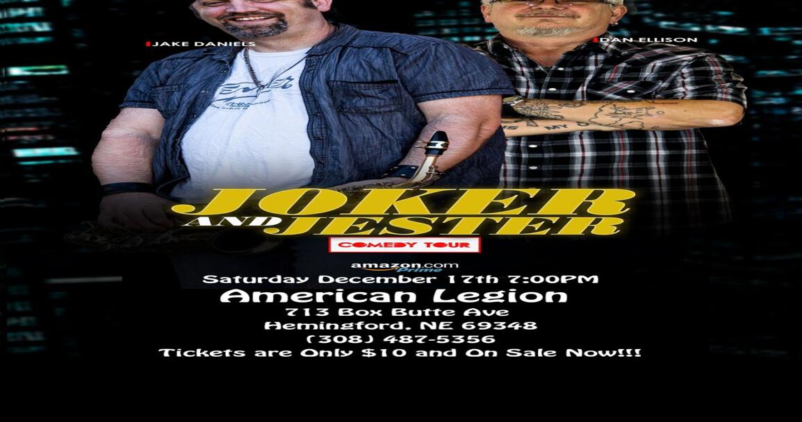 Jokers and Jesters comedy show coming to Hemingford Saturday