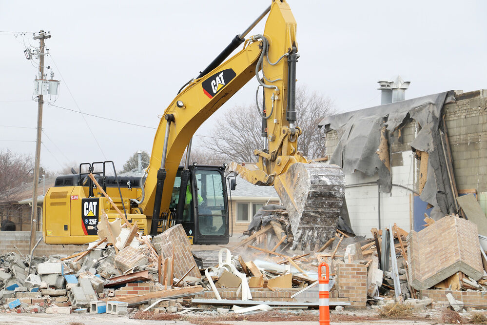 Buildings coming down for new development