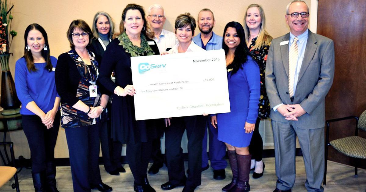 CoServ presents $10,000 check to Health Services of North Texas ...