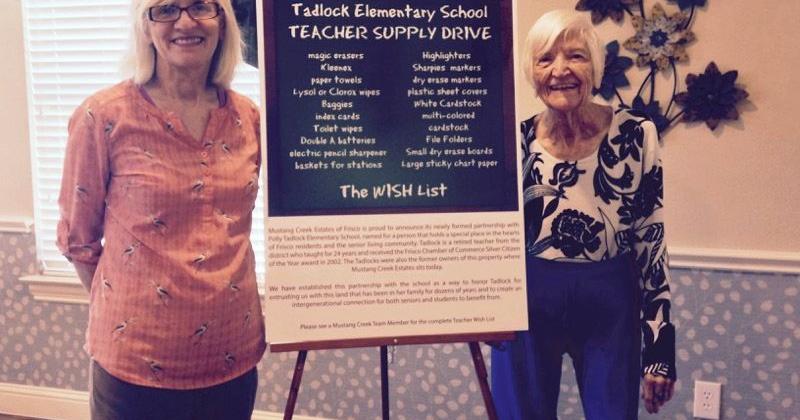 Mustang Creek Estates of Frisco partners with Tadlock Elementary ...