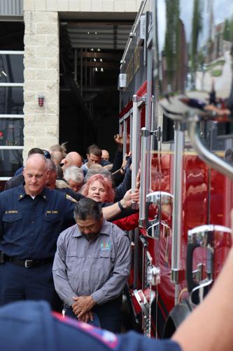 Lewisville Fire Department 'Pushes In' new engine at ceremony ...
