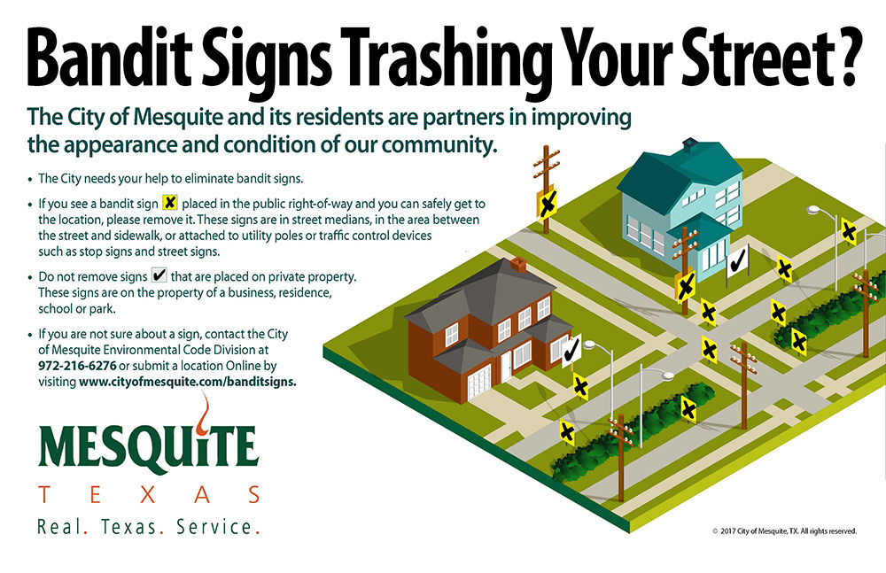Mesquite launches campaign to combat illegal bandit signs | Mesquite ...