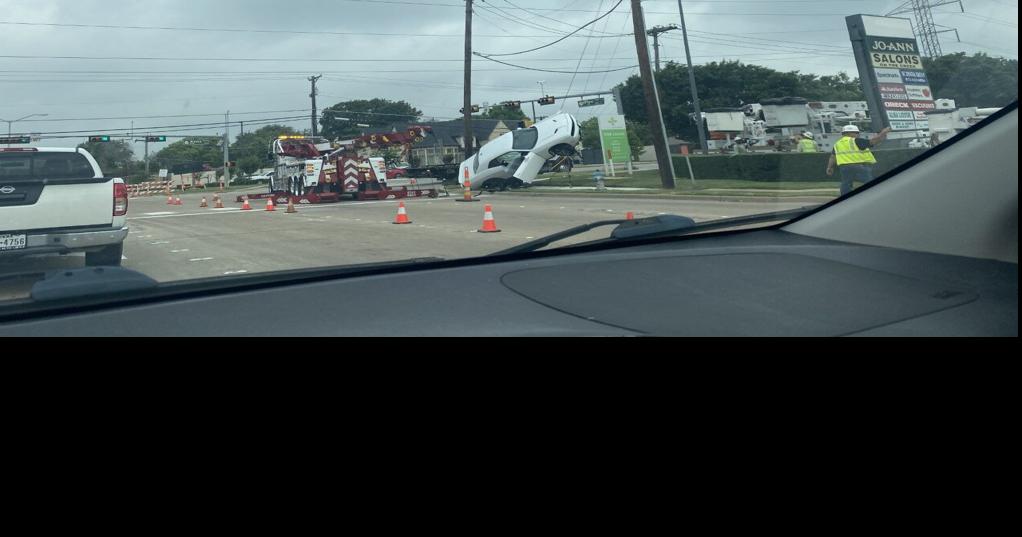 Car stuck in wires after crash in Plano | Plano Star Courier News ...