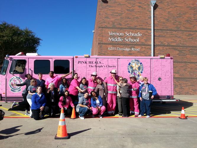 Pink Heals surprises Schrade Middle School staff with hugs, love ...