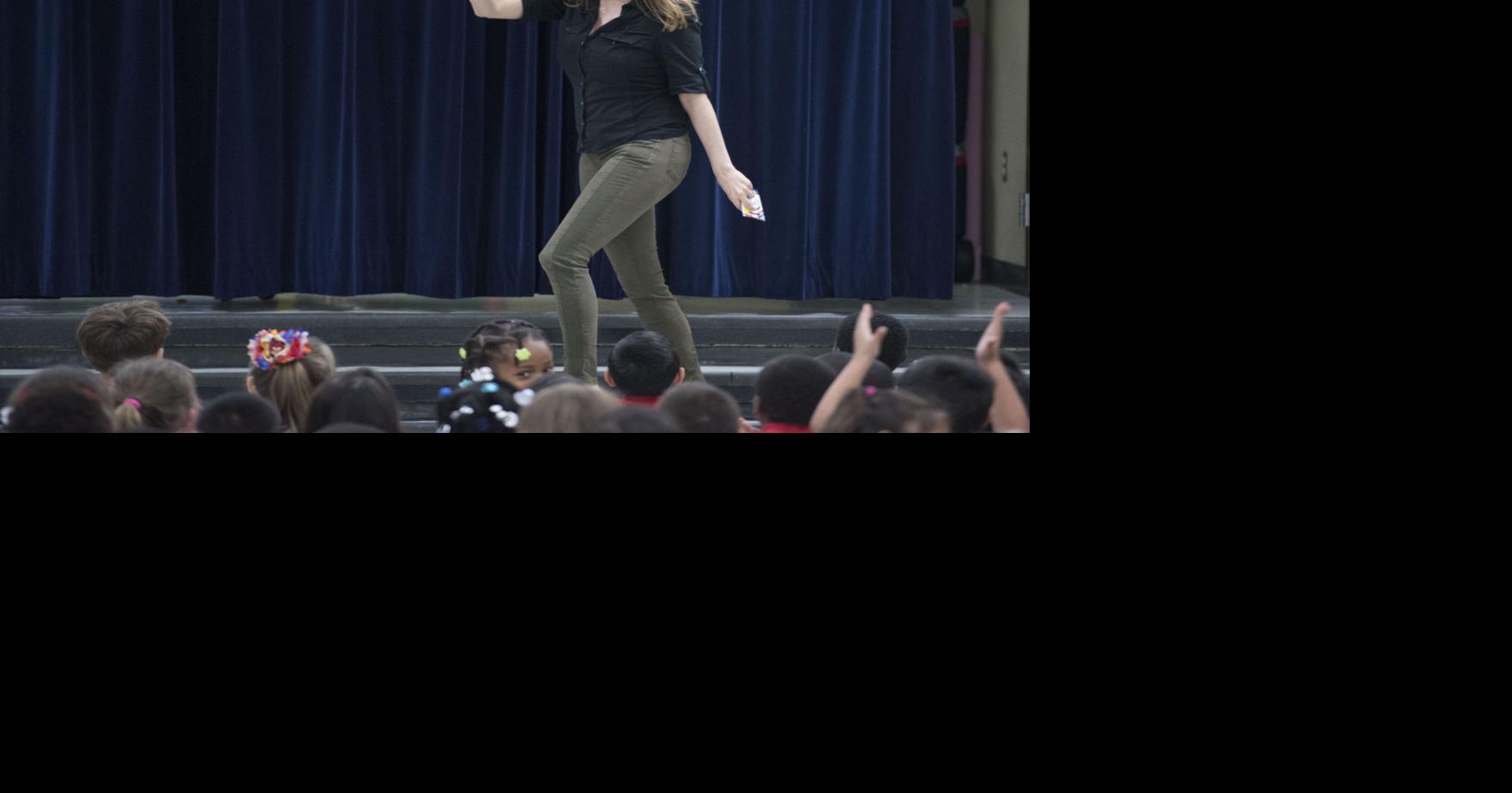 “National Anthem Girl” visits with Mesquite students on April 20 ...