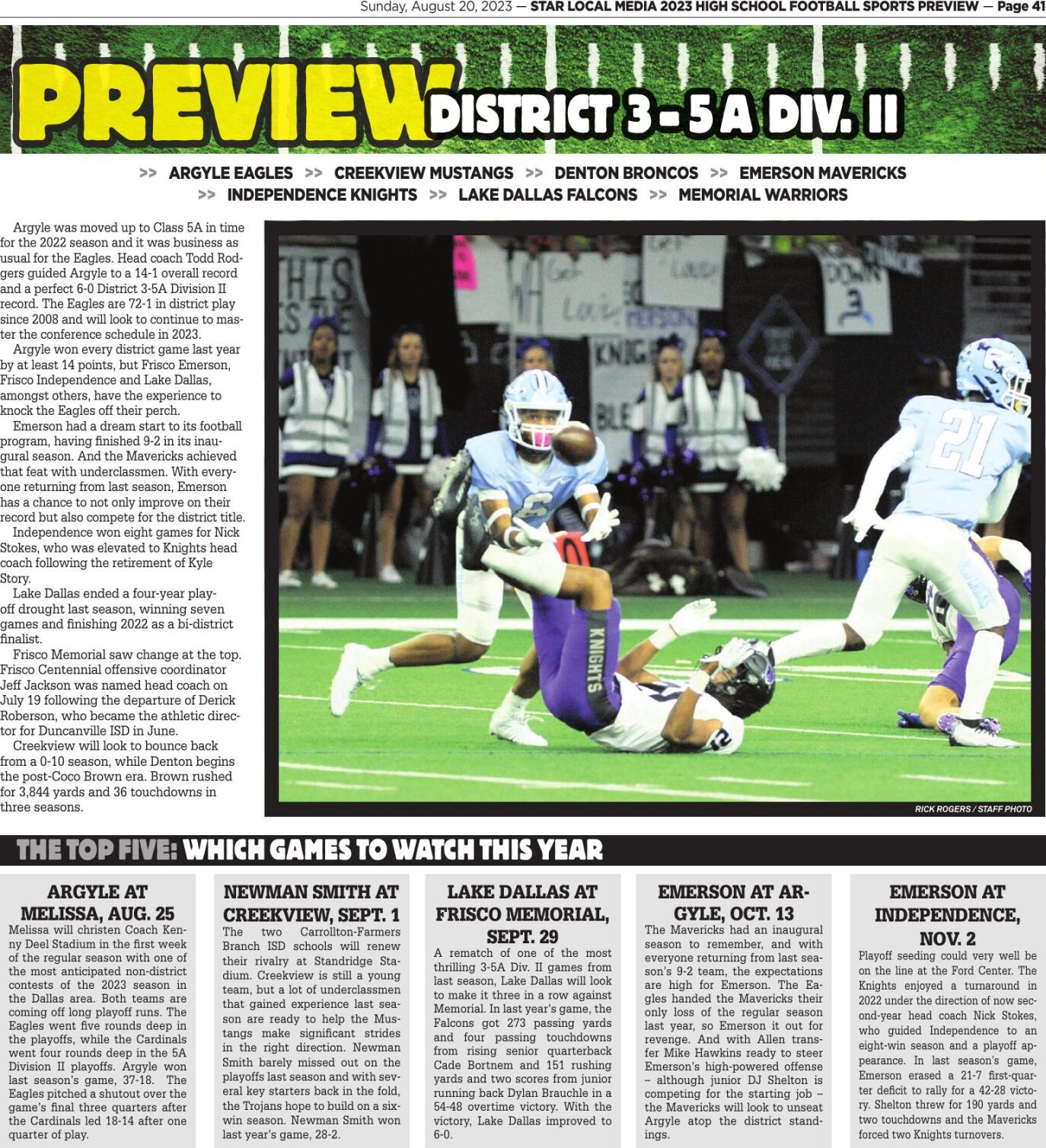 2023 STAR LOCAL MEDIA HIGH SCHOOL FOOTBALL PREVIEW! Get in the game ...