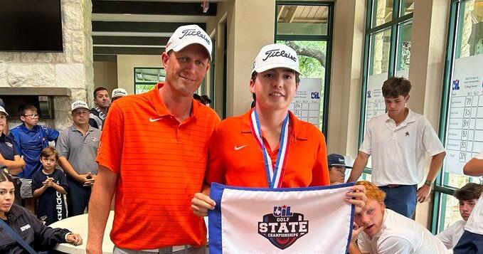 Top of the leaderboard: Wakeland’s Colton defends 5A golf title ...