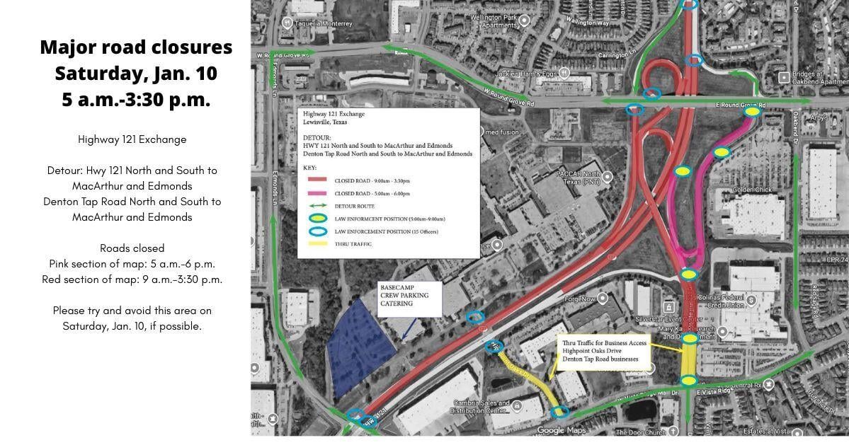 Closure of SH-121 in Lewisville to allow TV production | Lewisville ...