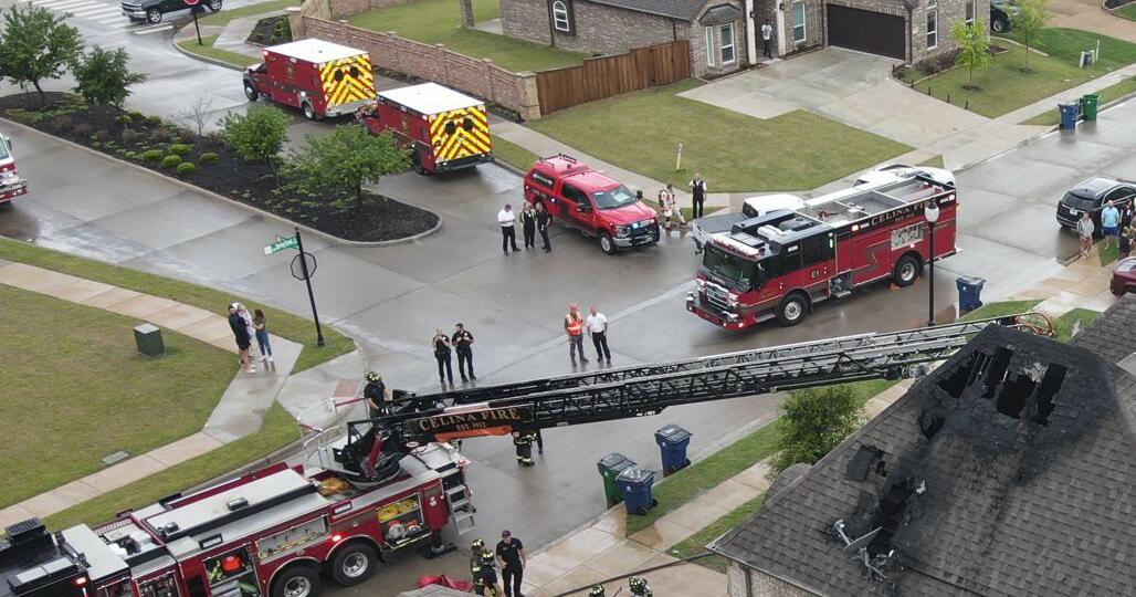 Celina, Prosper fire crews respond to house fire caused by lightning ...