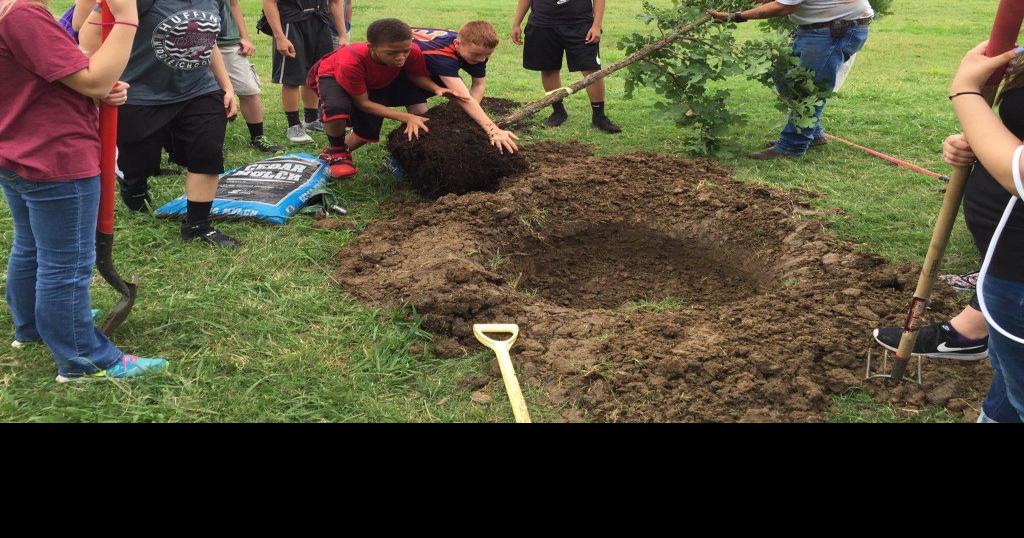 Huffines Middle School seventh-graders plant trees at park | News ...