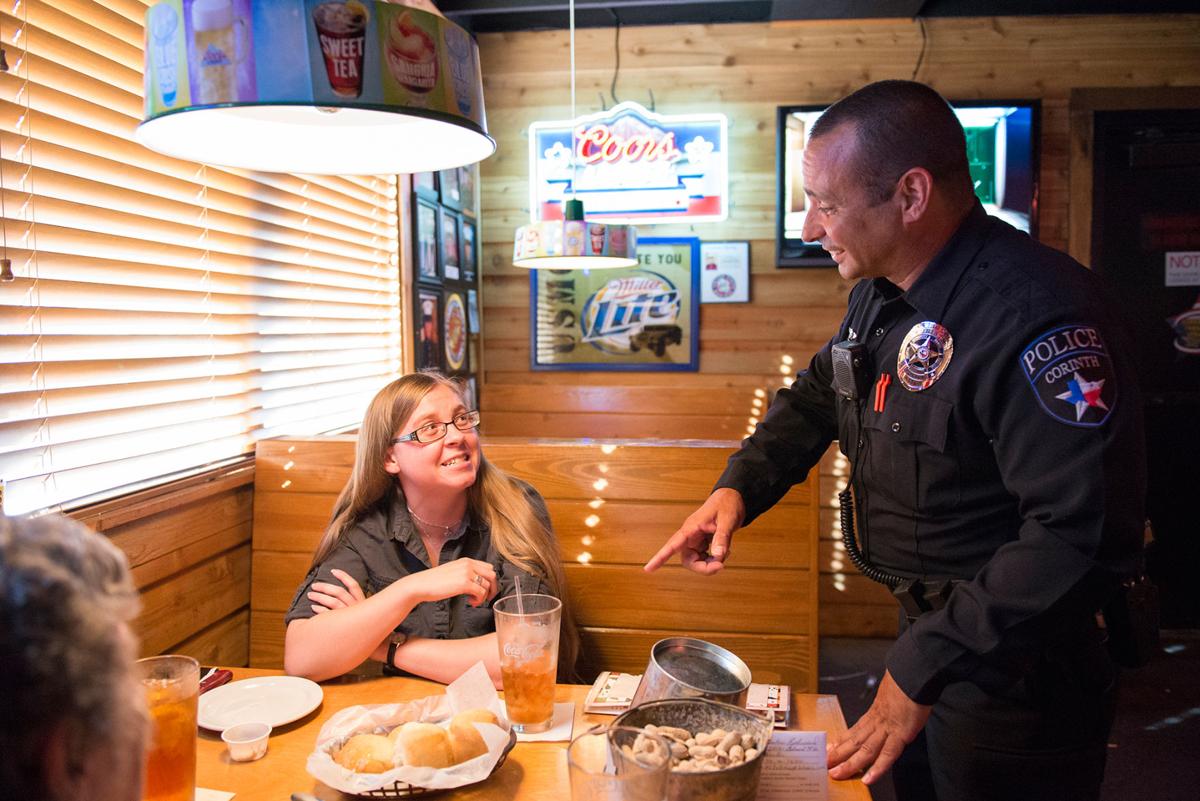Corinth officers serve as waiters for Tip a Cop | Lake Cities Sun ...