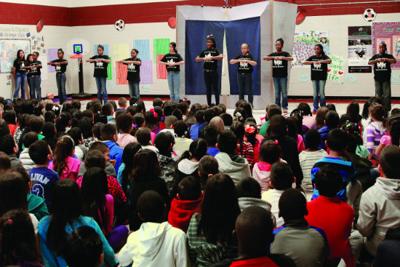 Back Elementary pupils take African American History step dancing ...