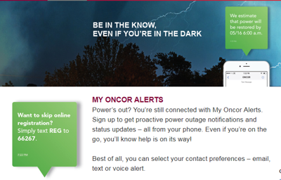 Oncor launches new alert tool | Homepage | starlocalmedia.com