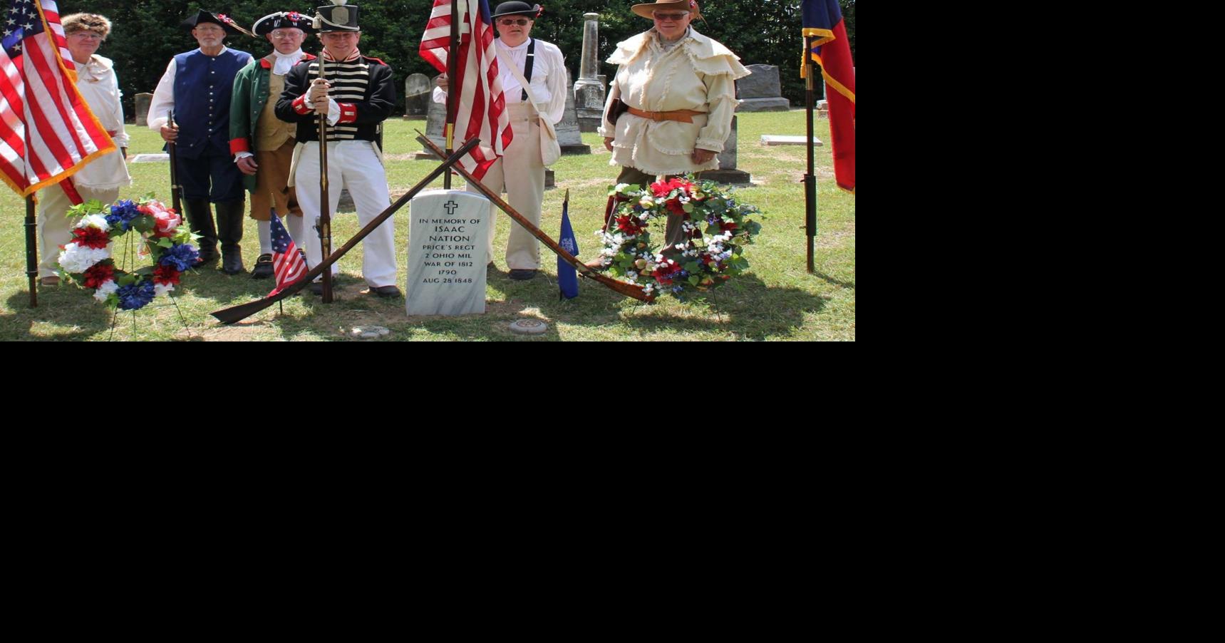 Grave Marking of Private Isaac Nation, War of 1812 Patriot | Mesquite ...