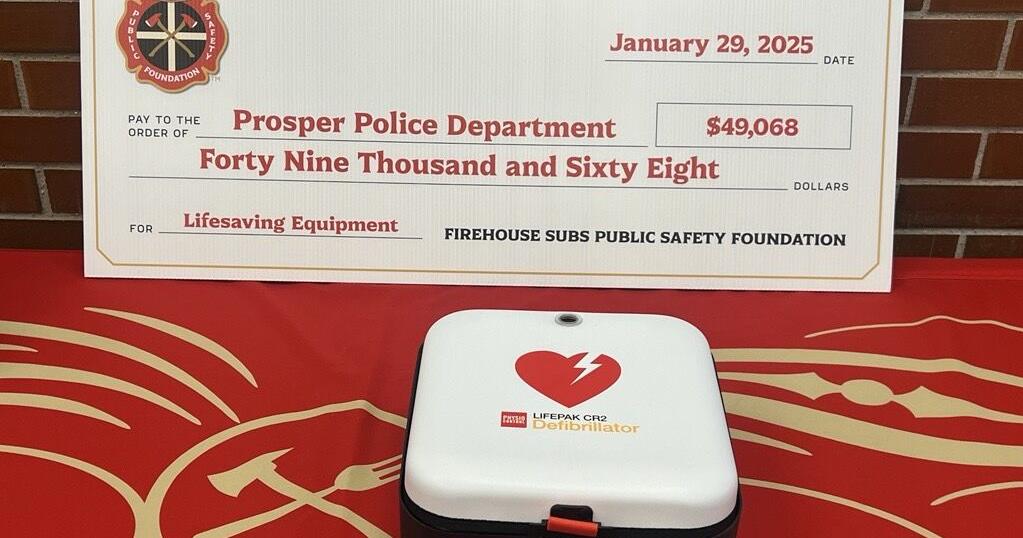 Prosper Police Department receives $49,068 grant from Firehouse Subs ...