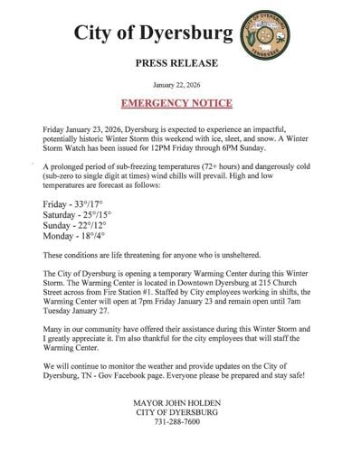 Dyer County braces for winter storm | News | stategazette.com