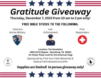 Gratitude Giveaway event to be held Thursday for veterans, first ...