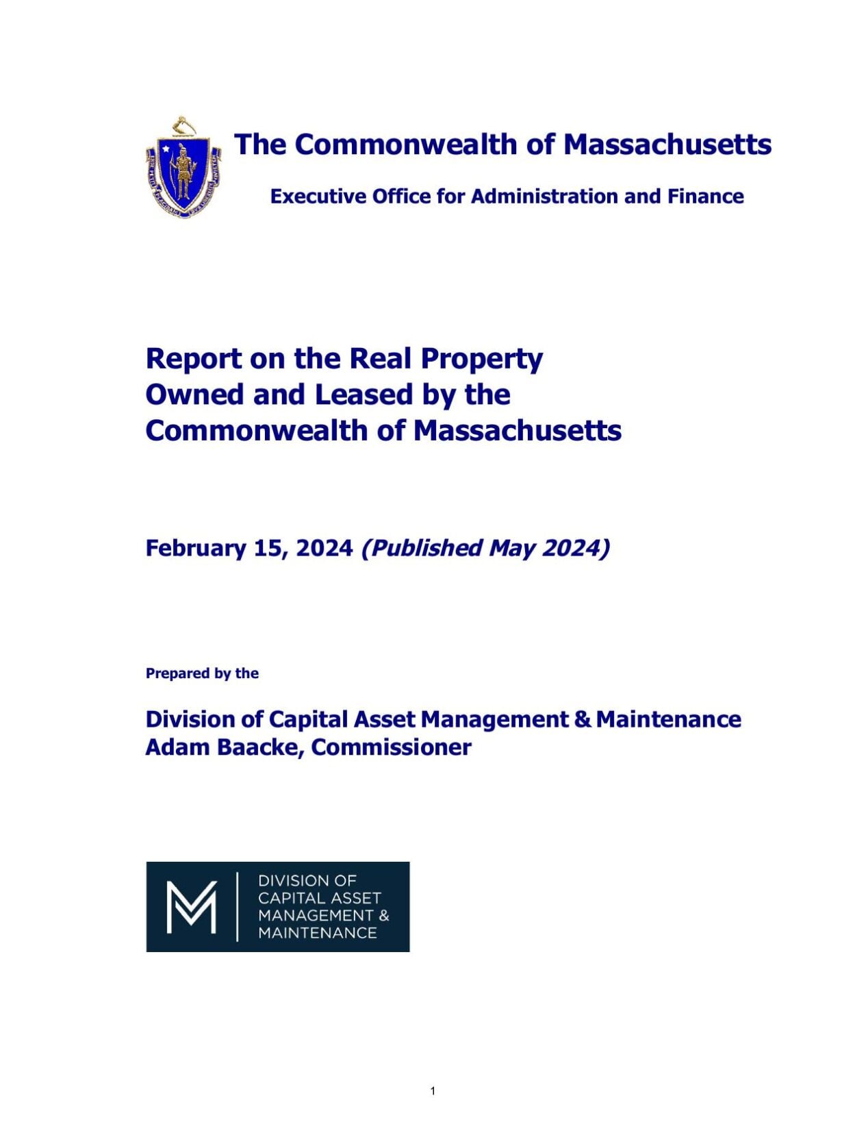 DCAMM State-Owned Property Report | | statehousenews.com