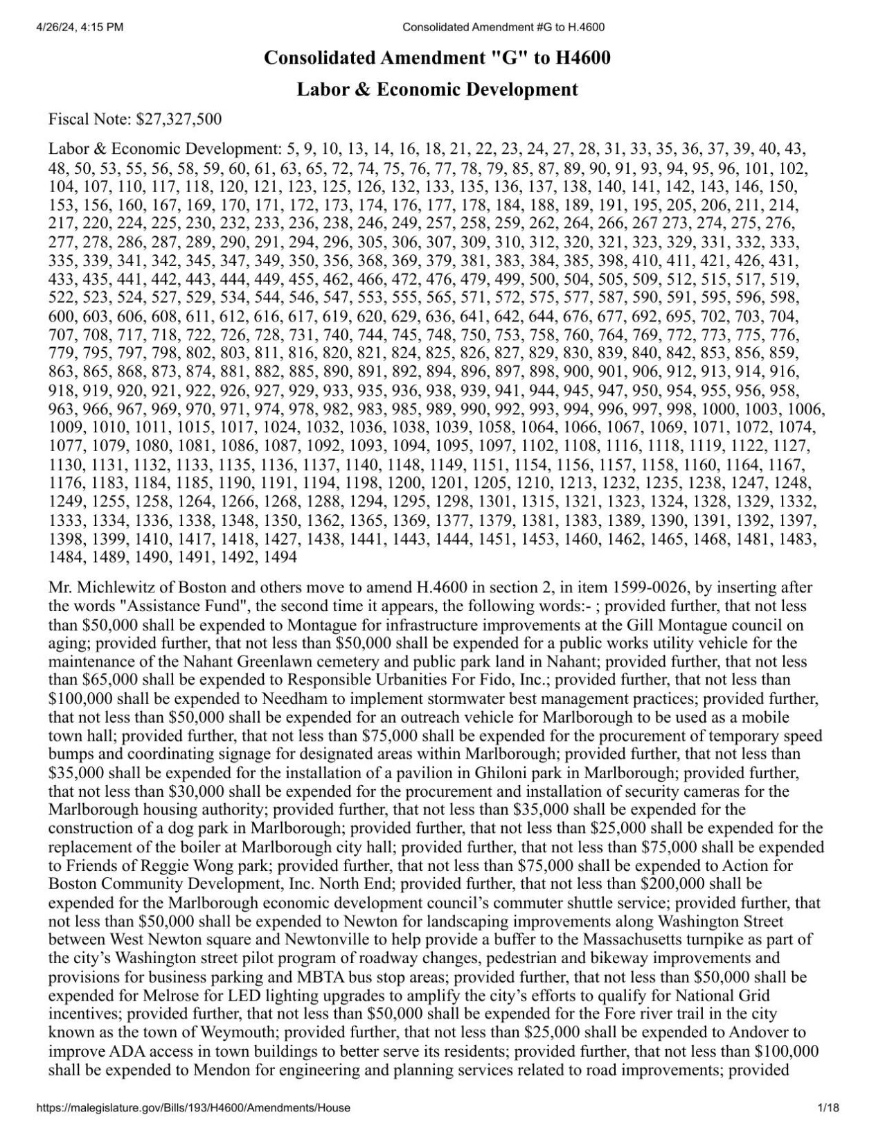 Consolidated Amendment G | | statehousenews.com
