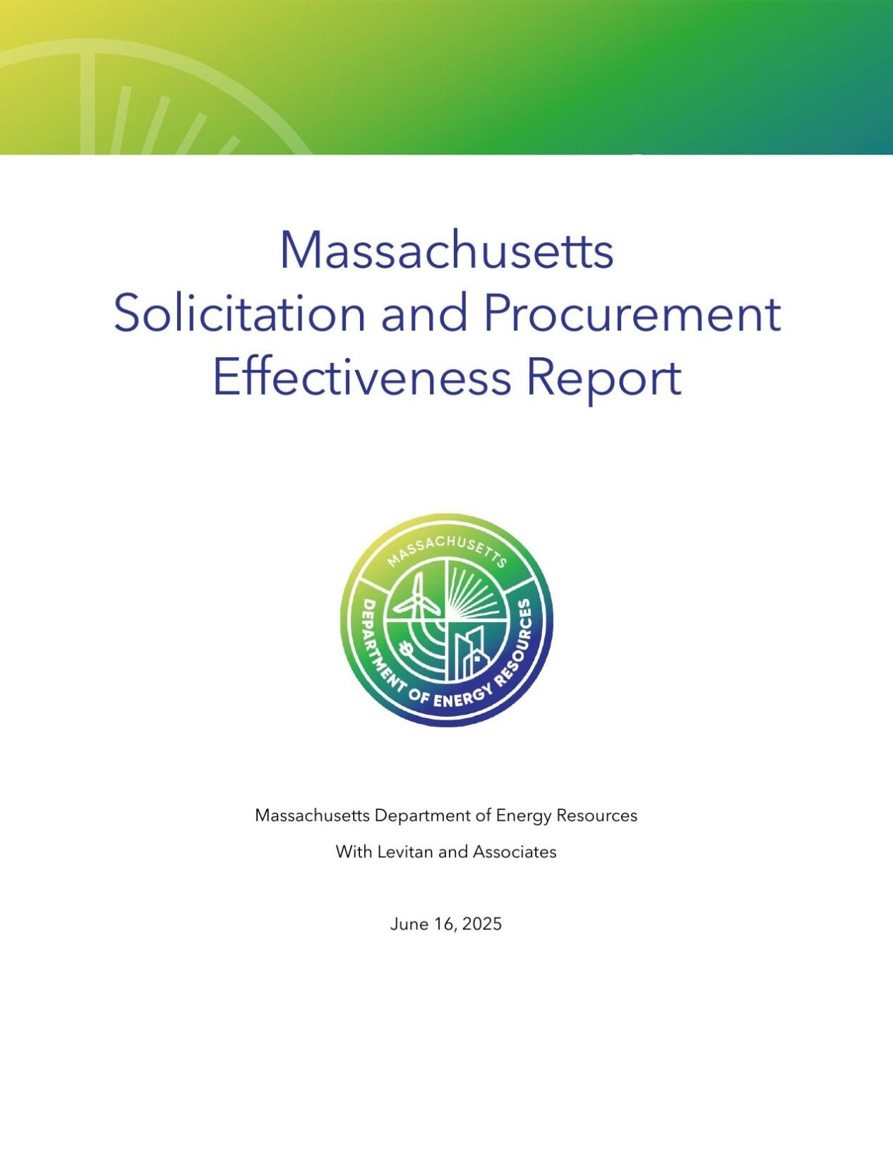 DOER Solicitation and Procurement Effectiveness Report ...