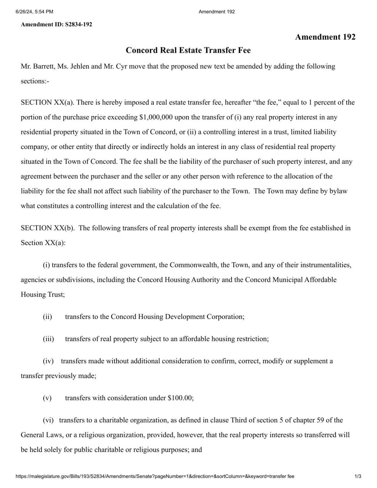 Amendment 192 | | statehousenews.com