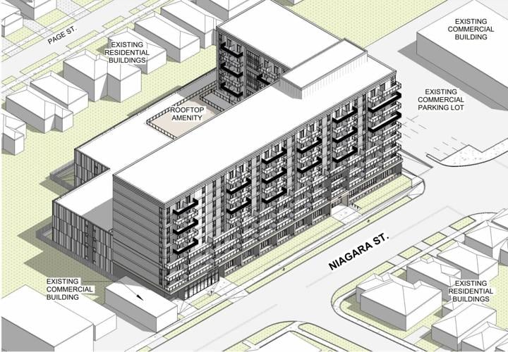 Residents oppose 9-storey building on Niagara Street