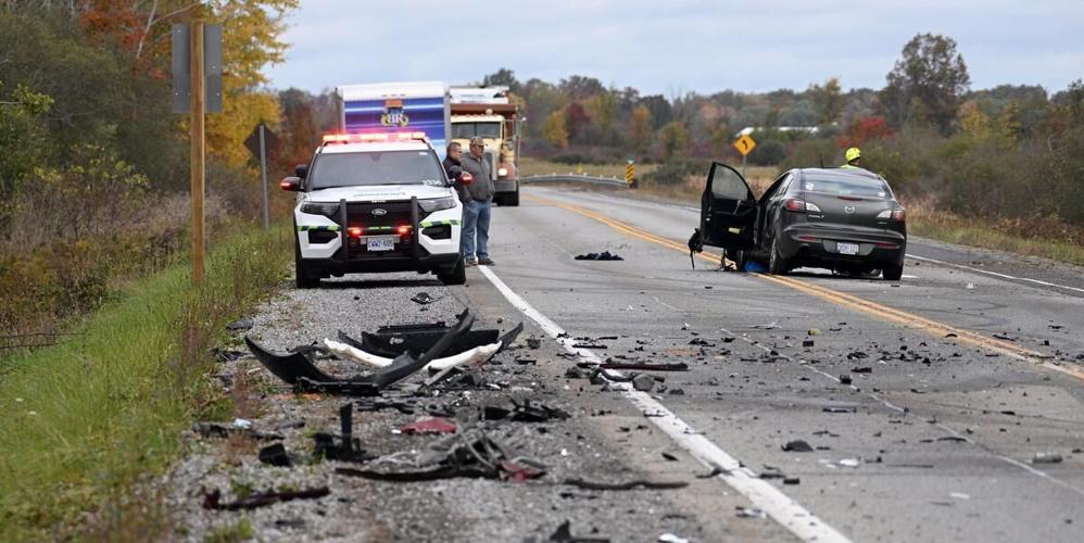 Four-vehicle crash on Hwy. 58 sends two people to hospital