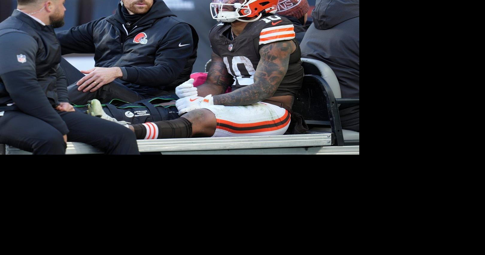 Browns rookie running back Quinshon Judkins has dislocated ankle and ...