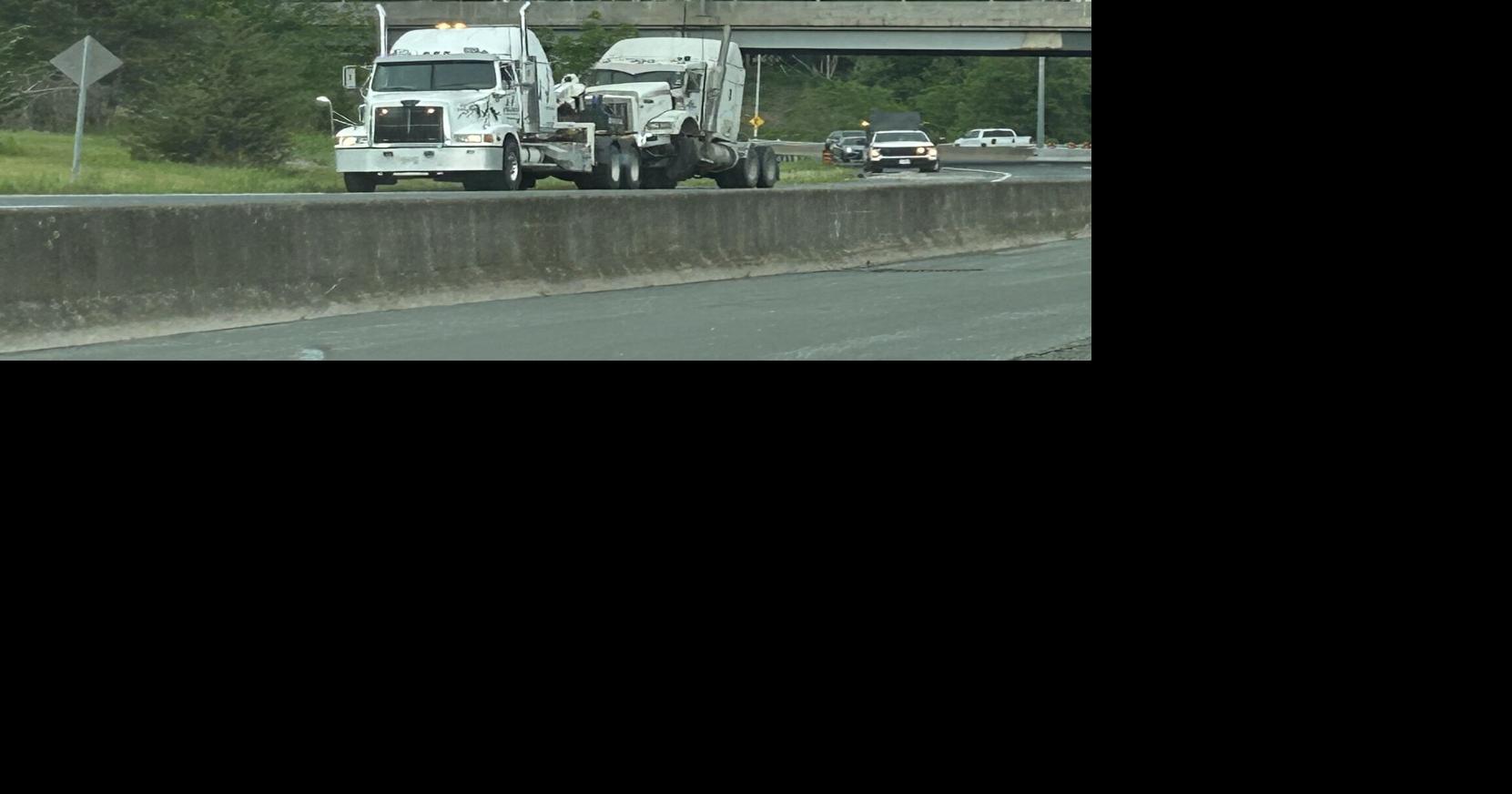 Tractor trailer hits fire truck on Hwy. 406 in St. Catharines