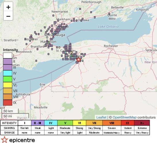 Earthquake rattles Niagara as tremors spread from epicentre in western ...