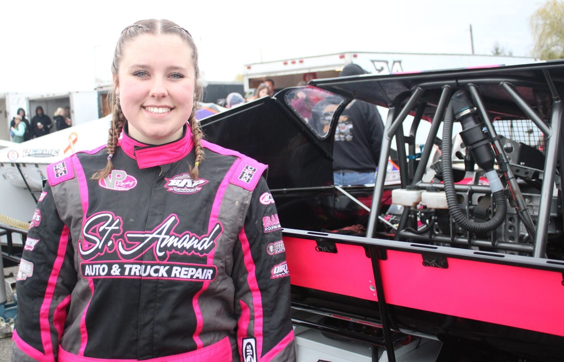 Brock student racing at Merrittvillle, Ransomville speedways