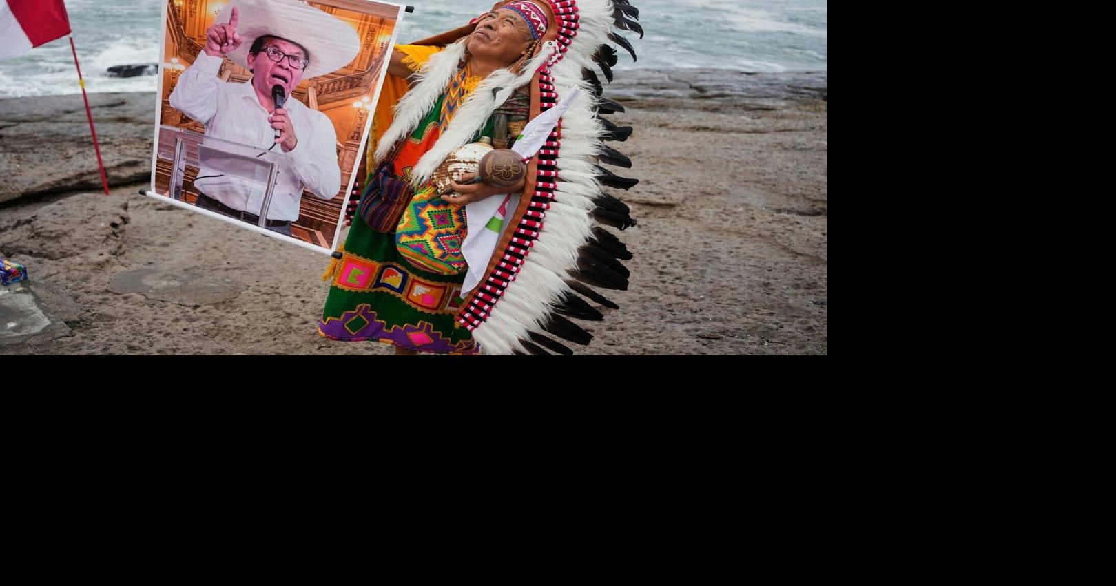 Peruvian shamans perform a blessing ritual ahead of a presidential runoff