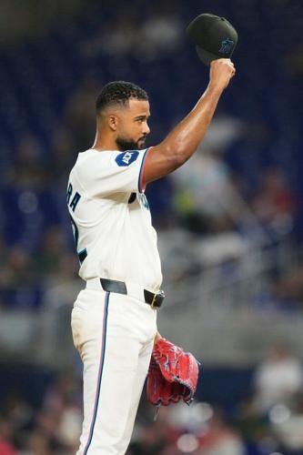 Alcantara sets Marlins' career strikeouts record in 6-4 win over Rangers