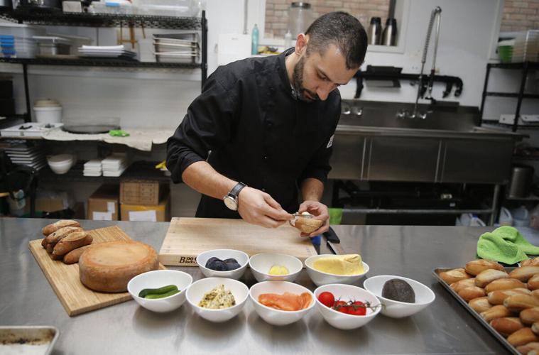 Tiny sandwiches from Delysées bakery on King West