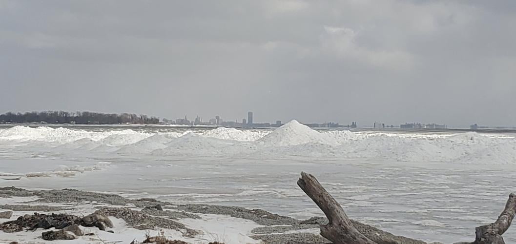 View Lake Erie ice volcanoes from a distance: fire chief