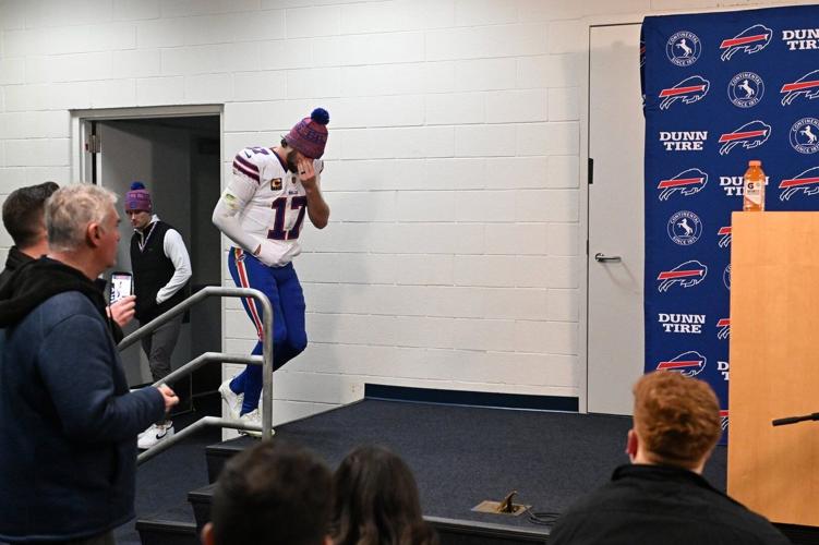 Josh Allen wipes away tears and takes the blame after his 4 turnovers ...