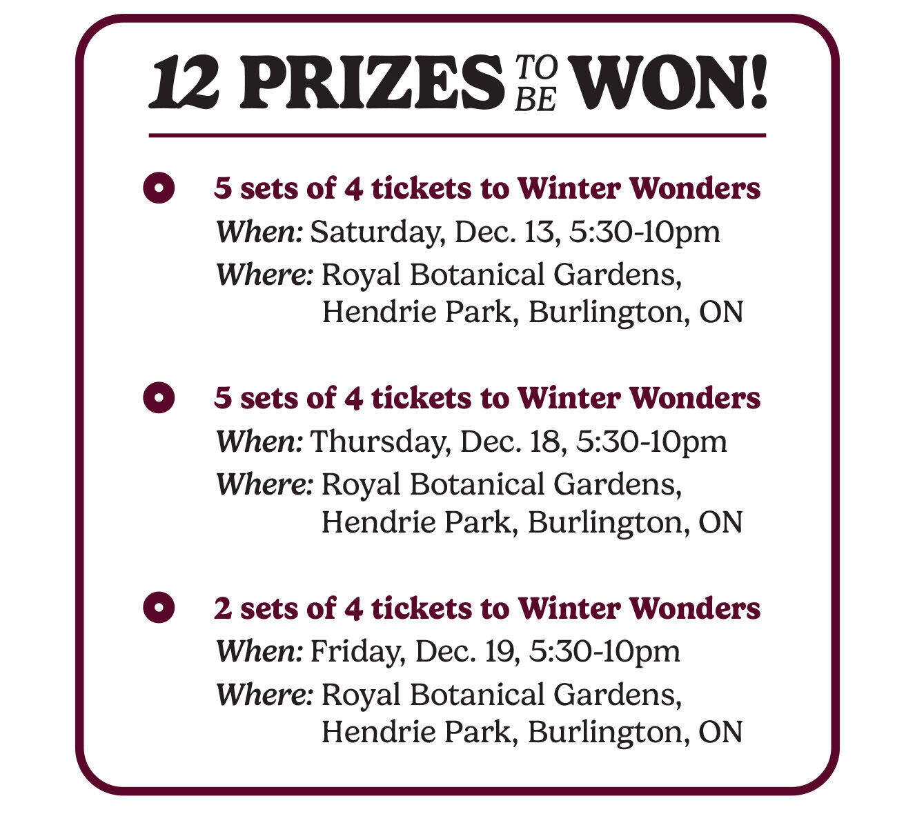 Standard Winter Wonders Contest