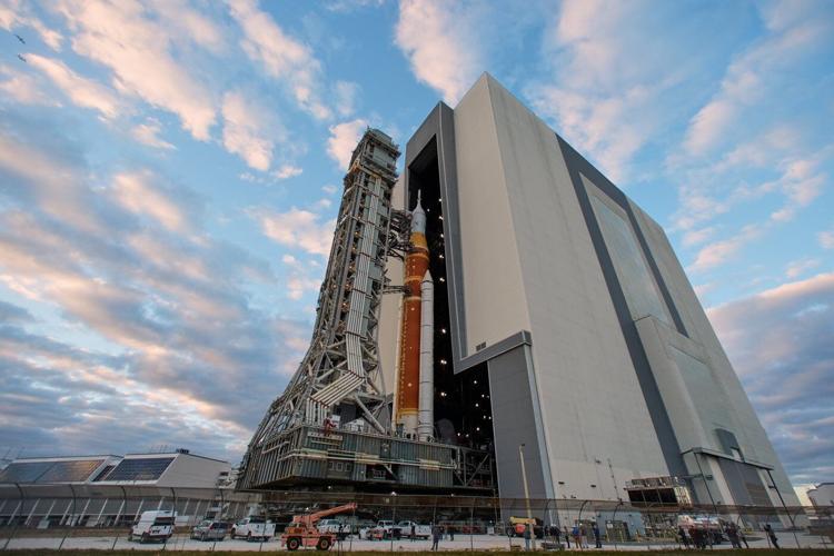 NASA's new moon rocket moves to the pad ahead of astronaut launch as ...