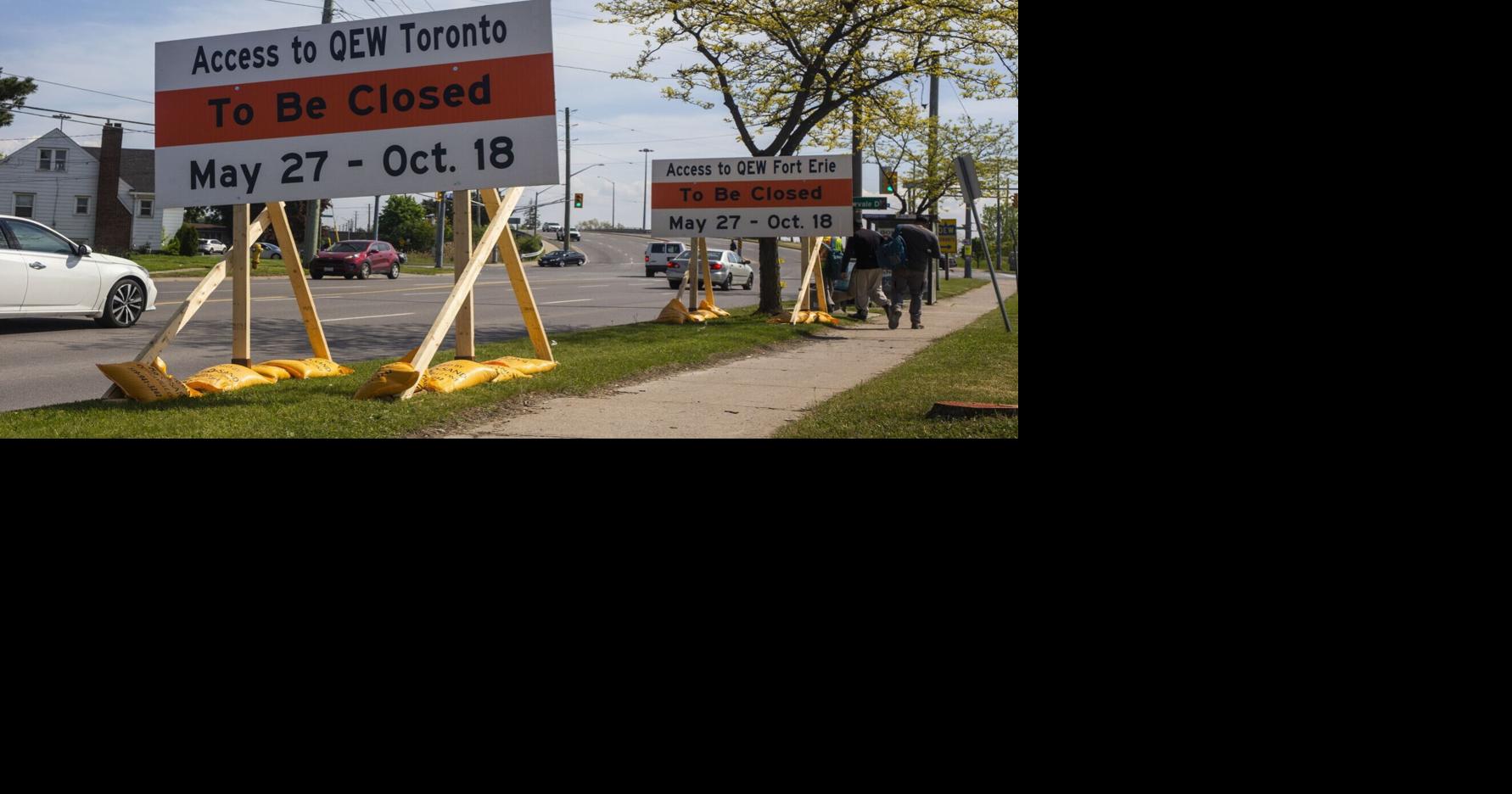 St. Catharines ‘frustrated’ by QEW ramp closure signs