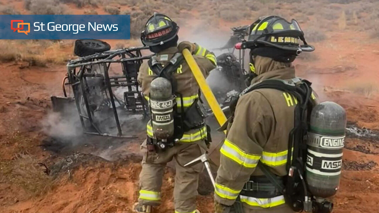 Hurricane Valley Fire crews respond to UTV fire at Sand Mountain | News ...