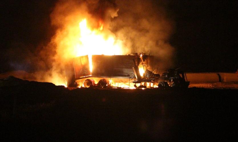 Semi carrying 900 gallons of fuel goes up in flames | Local News ...