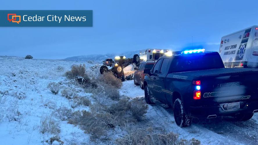 Driver taken to hospital following rollover crash on snow-covered dirt ...
