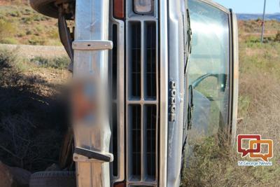 Truck rolls on Mt. Trumbull Loop after driver hits the brakes and loses ...